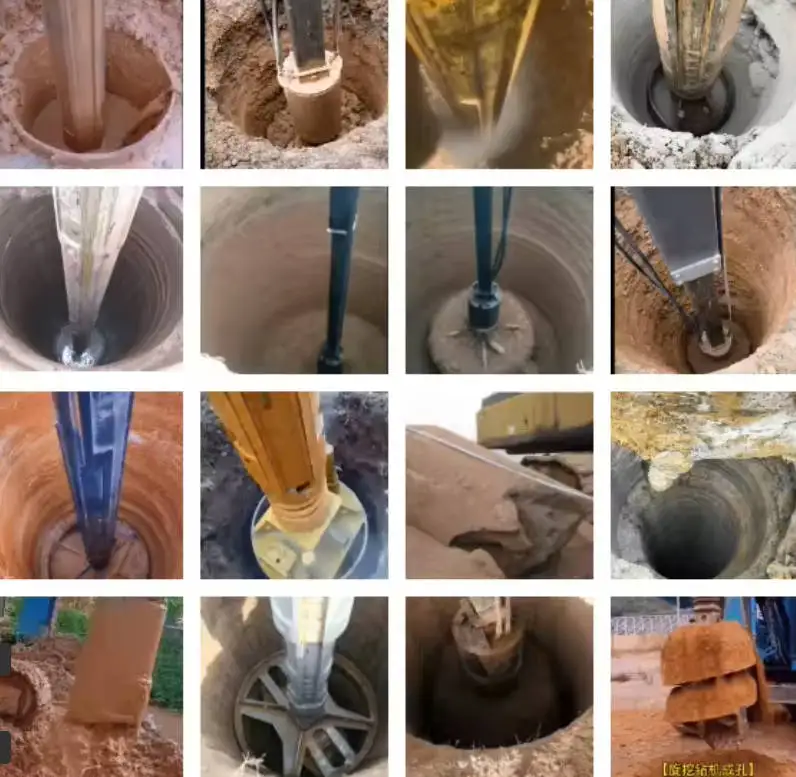 Rotary Table Pilling Excavator Mounted Drill Rig With Auger Digger ...