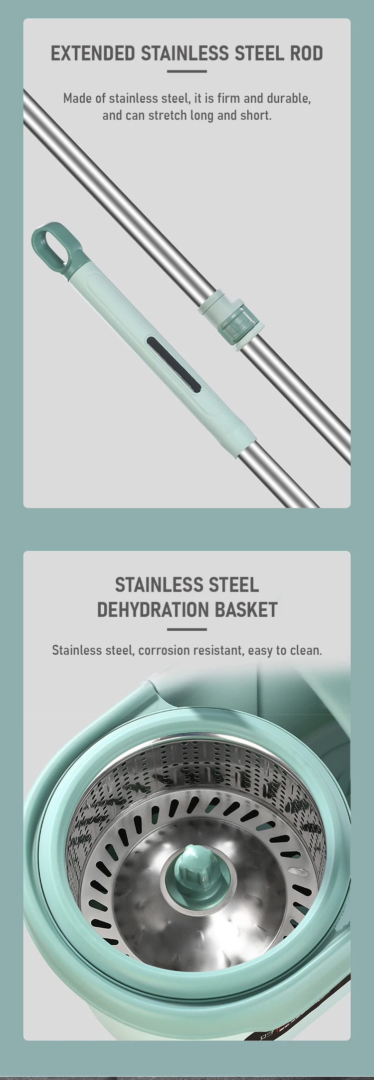 Telescopic Automatic Mop Set with Steel Pole Rectangle Shape| Alibaba.com