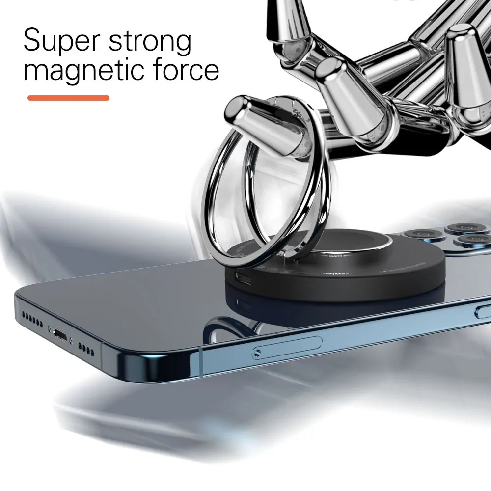 Foldable Desktop Double Ring Stand 3 in One Wireless Charger Magnetic ...