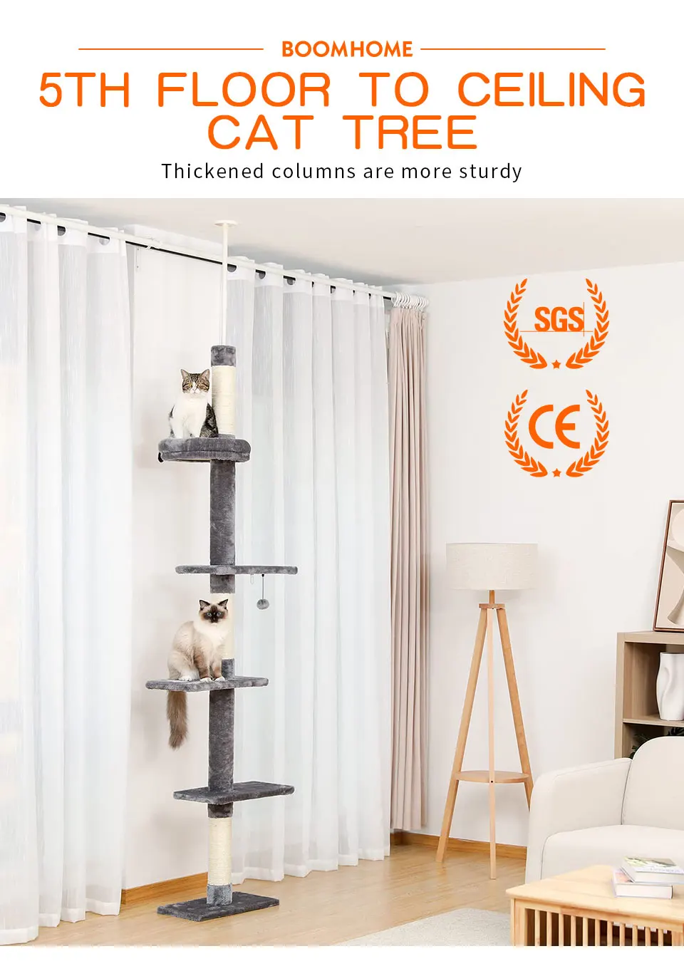 Factory Customized Sisal Cat Claw Pillar All-season Luxury Sky Pillar ...