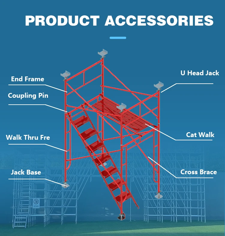 Scaffolding Systems Construction Door Frame Scaffold Andamios Metal Adder Frame Scaffolding For