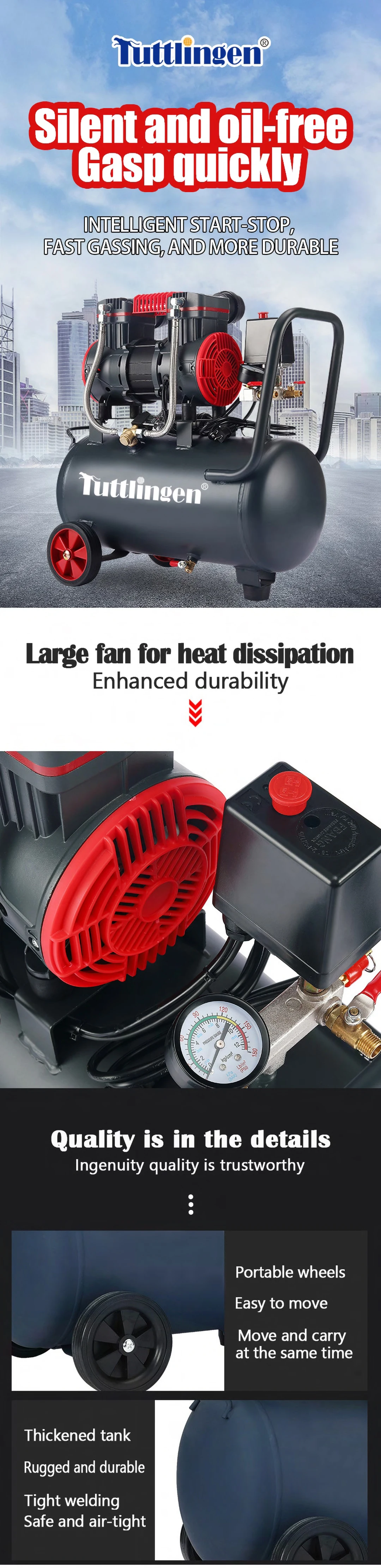 Rp-30l Air Compressor Oil-free Industrial And Medical Air Compressor ...