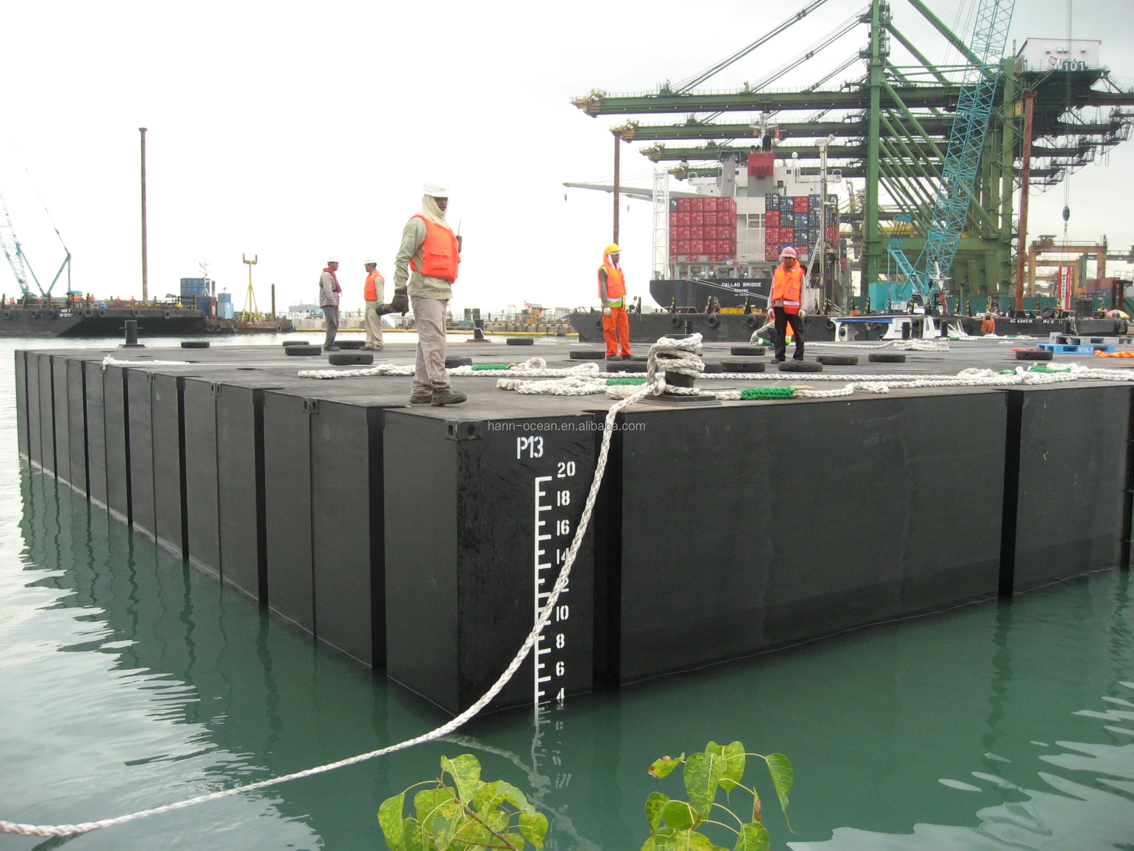 Floating Pontoon Barges Platform Suitable For Container Transportation ...
