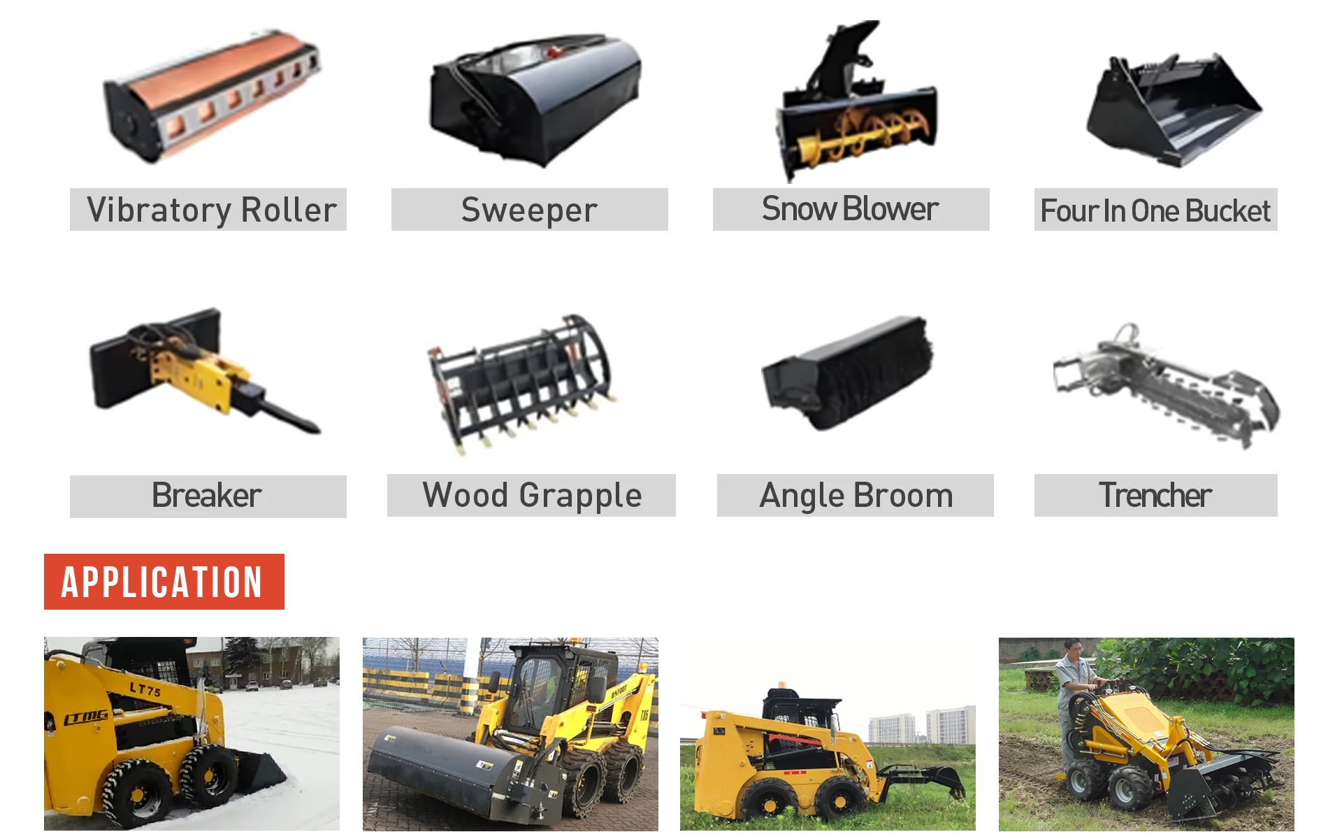 300kg Mini Skid Loader Track Skid Steer Loader With Fork With Epa ...