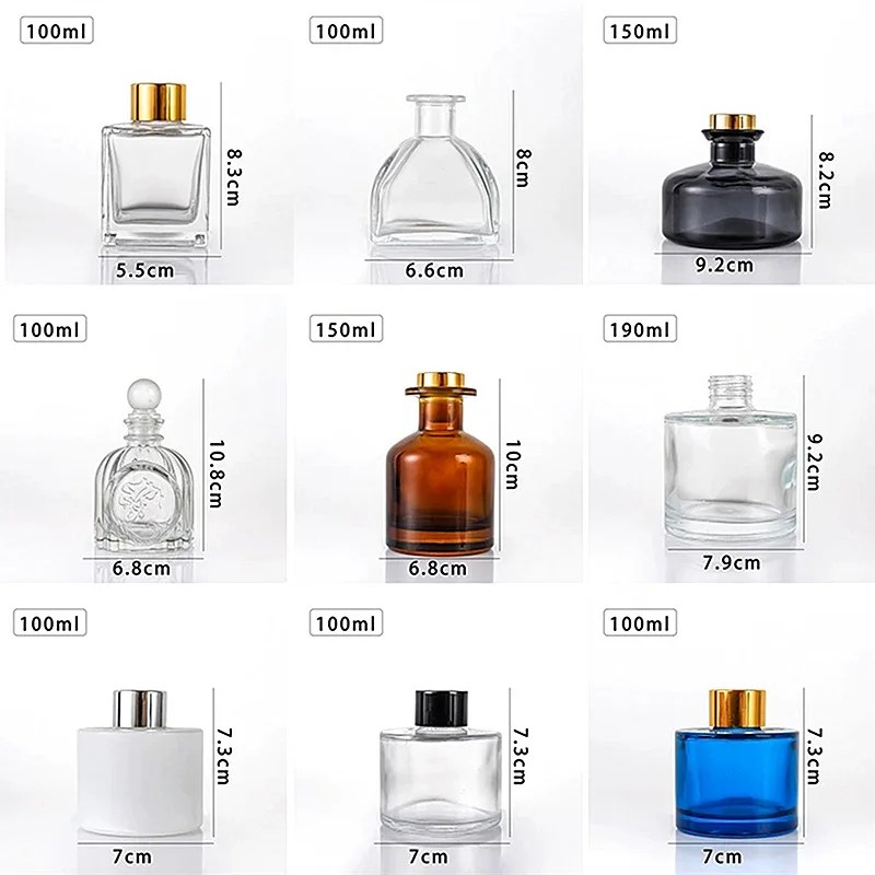 Custom Labels 250ml Clear Glass Fragrance Diffuser Bottle