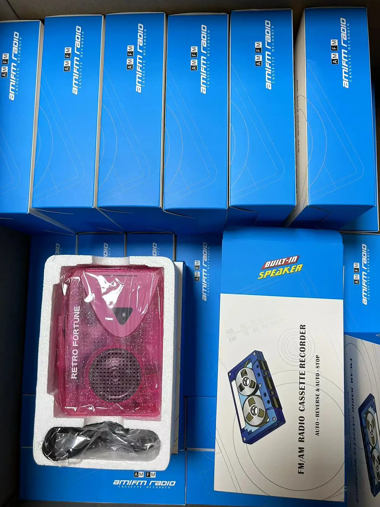 Retro Fortune Custom Walkman Transparent Cassette Recorder Player With ...