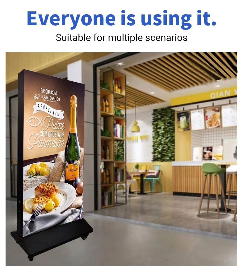 Premium Aluminum Frame LED Backlit Banner Stand Double Sided Fabric ...