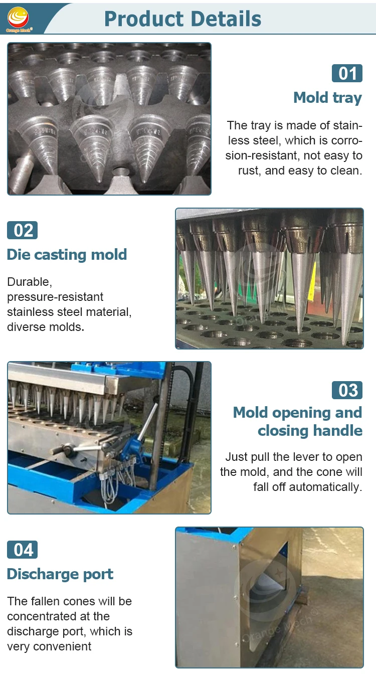 ORME Edible Chocolate Cup Mini Wafer Pizza Softy Cone Machine