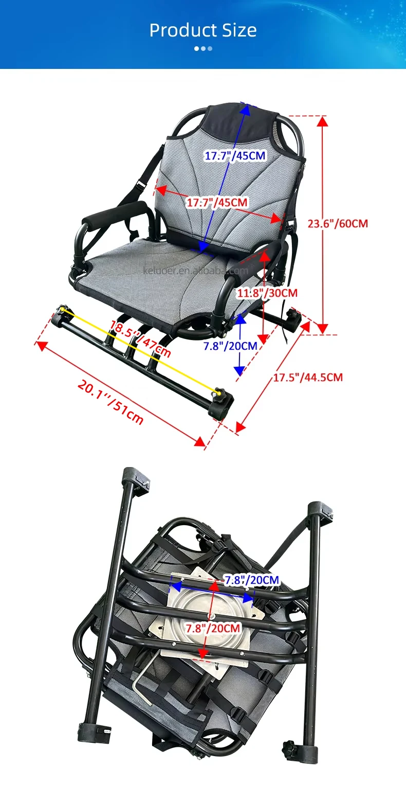 Kayak Stadium Seat with Aluminum Frame - Durable & Adjustable