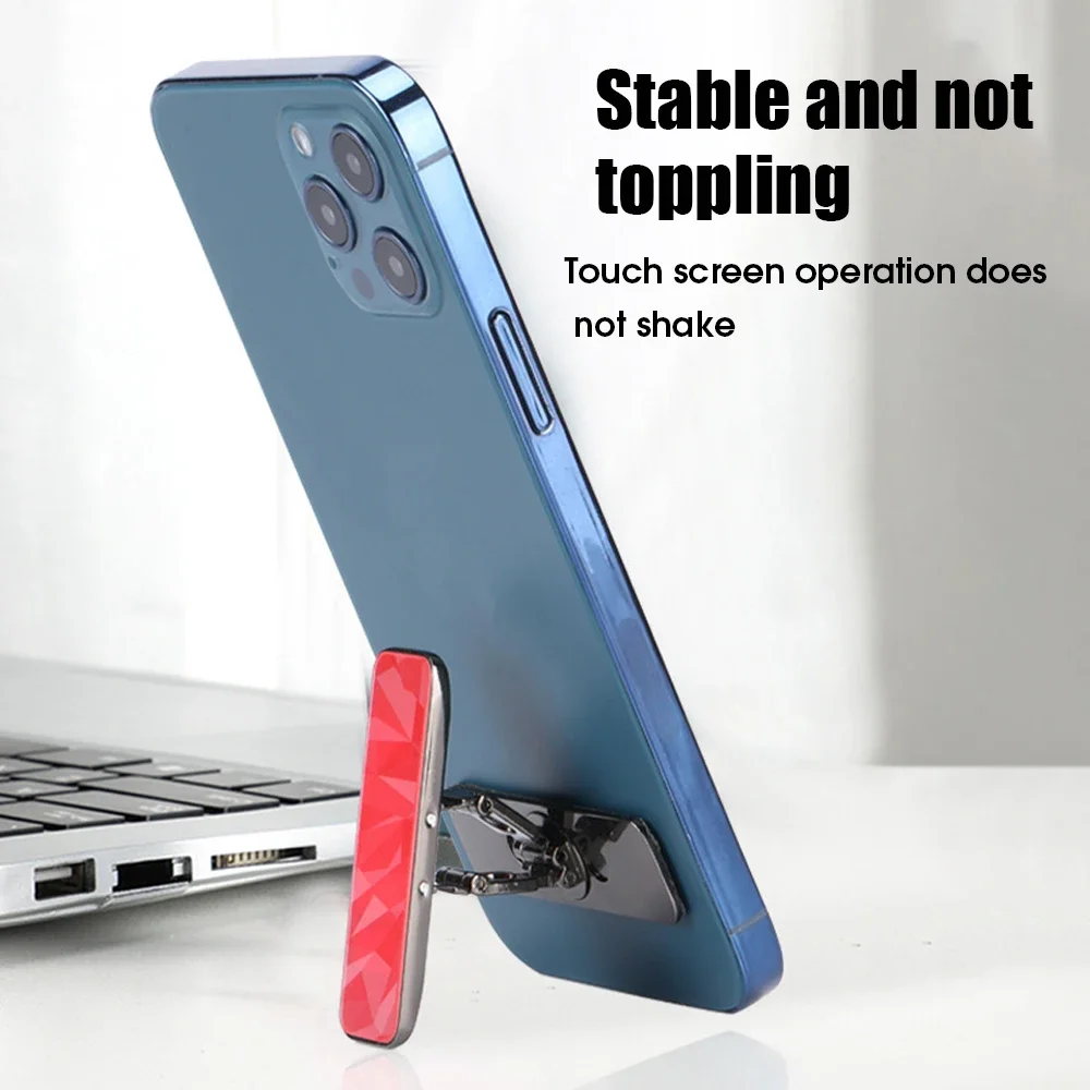 Luxury Mini Phone Holder 360 Rotating Invisible Metal Folding Mobile ...