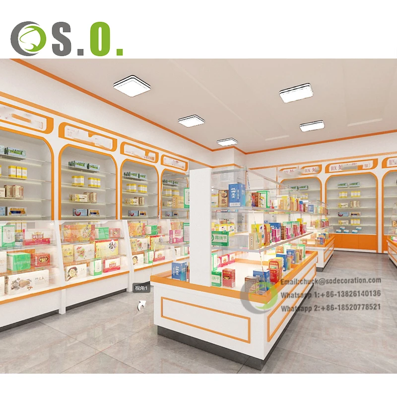 Modern Pharmacy Store Interior Design Medical Store Counter Design ...