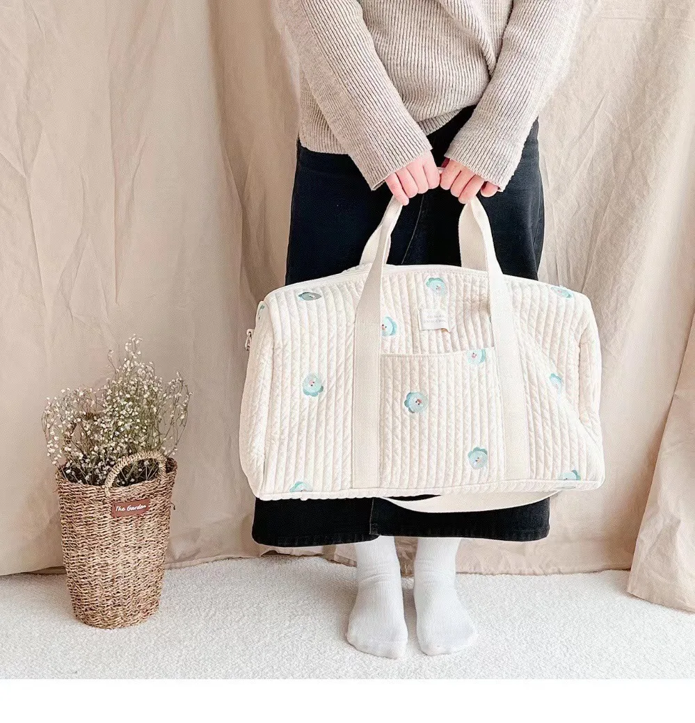 Large Maternity Bag Diaper for Maternal Mommy Shoulder Tote Bag Quilted ...
