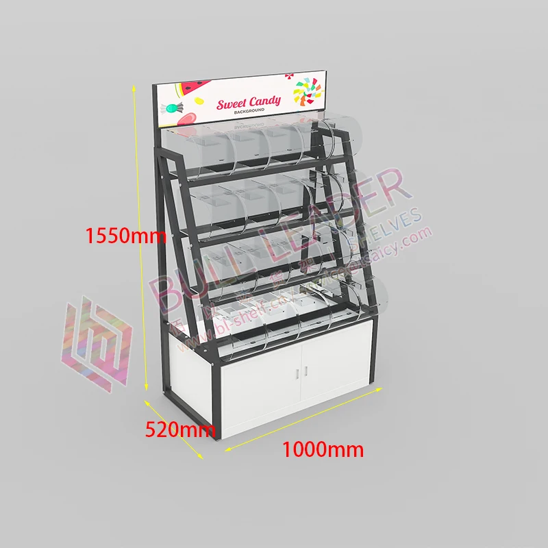Large Candy Display Stand with Acrylic Bins - BL0216