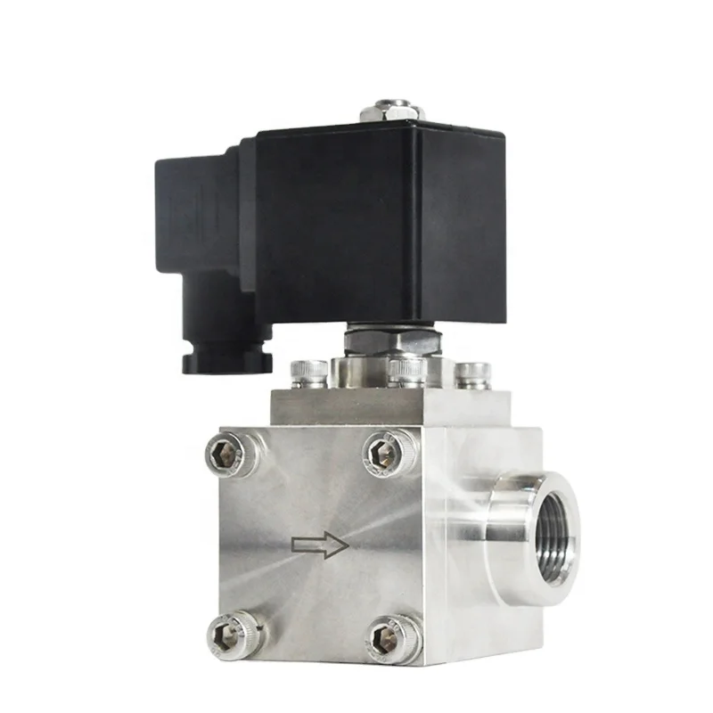 220V 24V 300bar 160bar 120bar 50bar 30bar hydraulic high pressure solenoid valve 12V 1/2 air gas ...