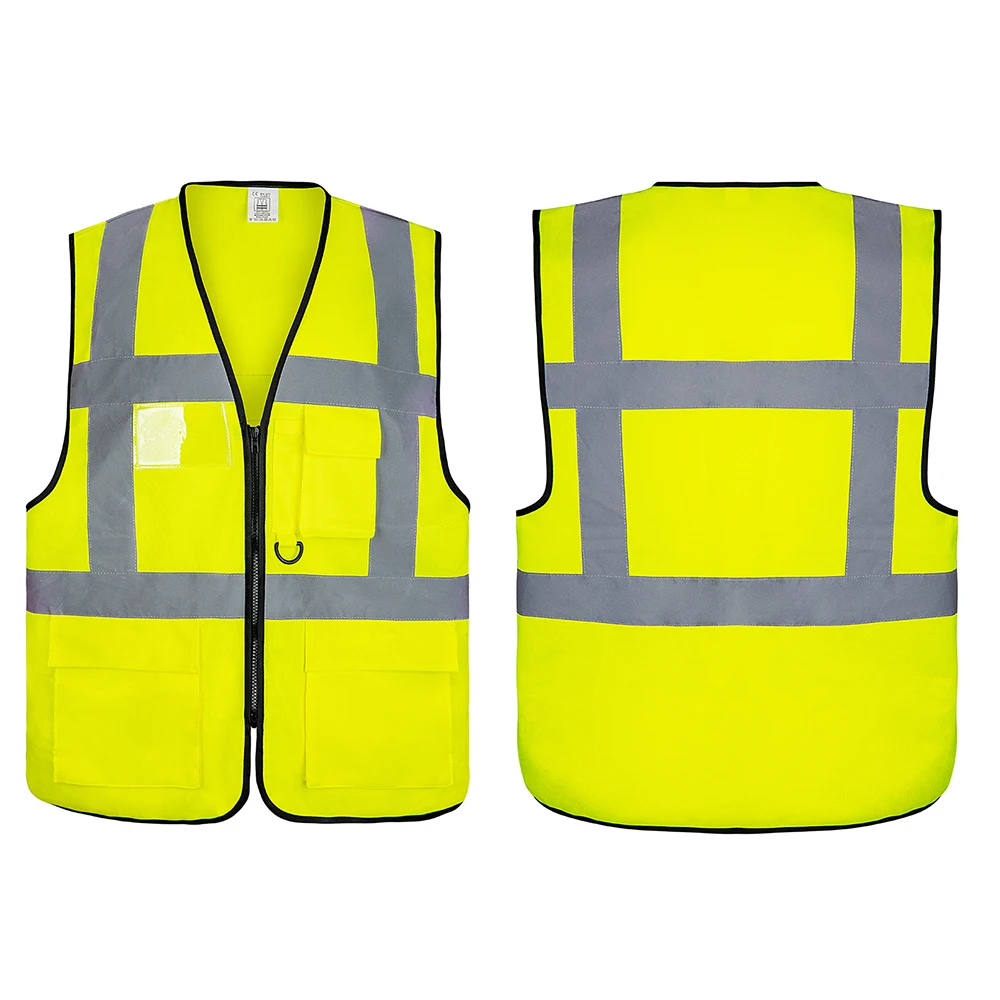 Hi Vis Road Safety Reflective Vest Outdoor Use Men Safety Vest Security ...