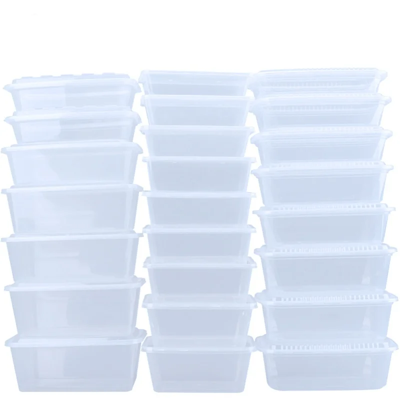 Microwave Food Container Disposable Takeaway Box Rectangular Clear ...