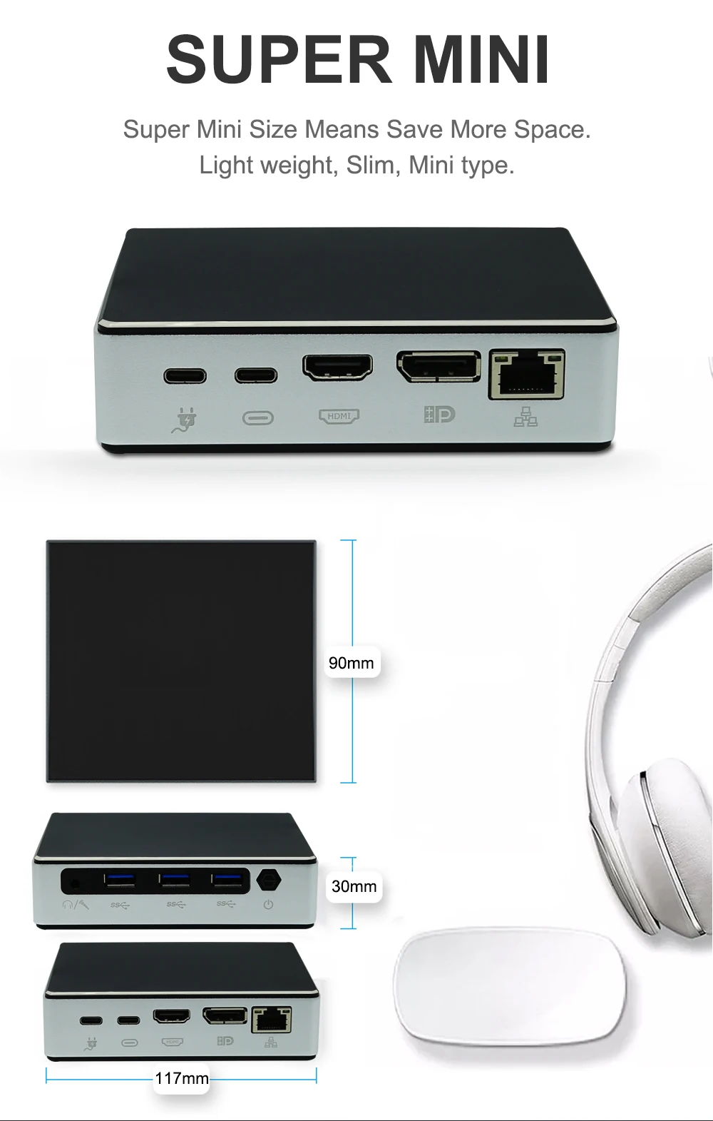 Mini PC with Intel Core I5/i7 - Portable Linux Machine