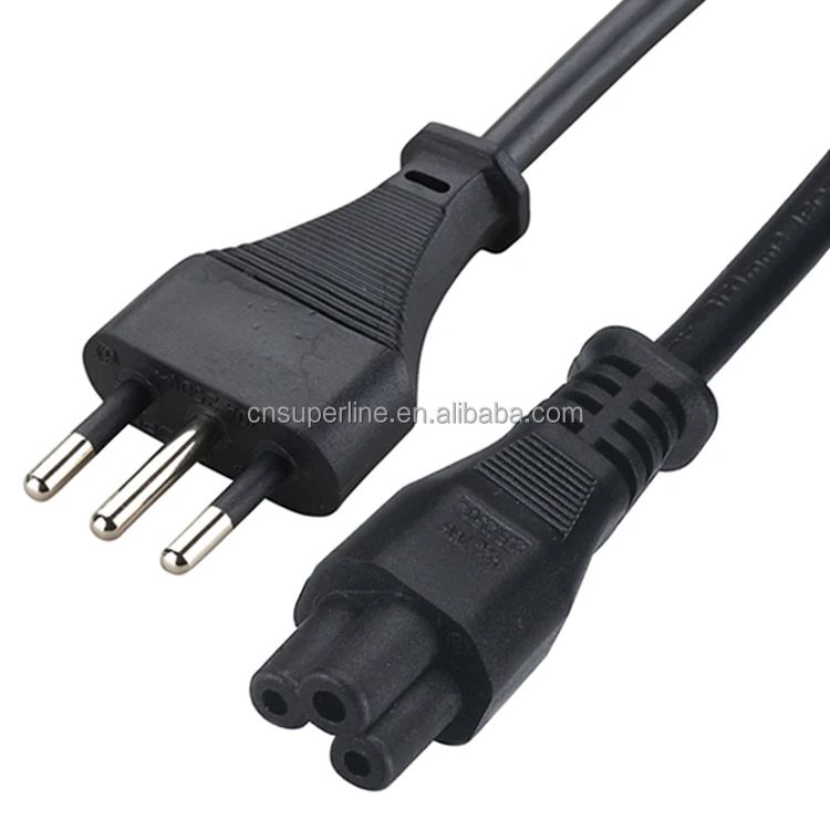 Italy Plug To Iec C5 Connector Power Cable H05vv-f 3g0.75mm2 1mt Cable ...