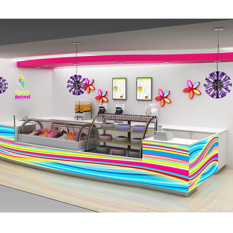 Modern Ice Cream Retail Store Furniture - Stylish & Functional