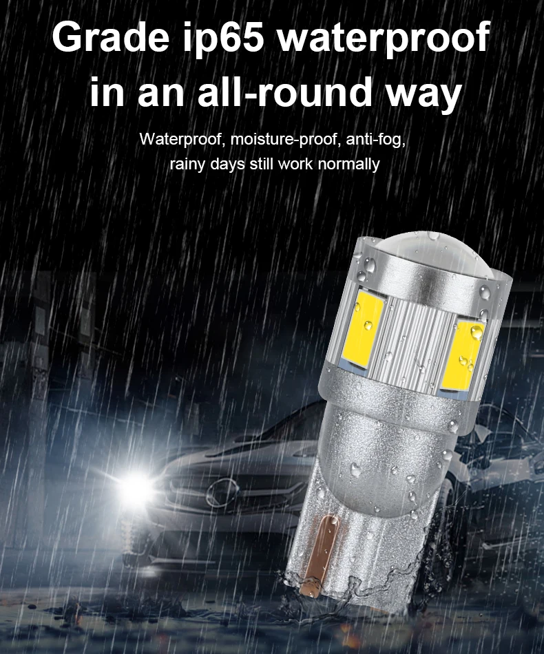 White Color 5730 6smd 12v Canbus Auto Wedge Parking Lights Width ...