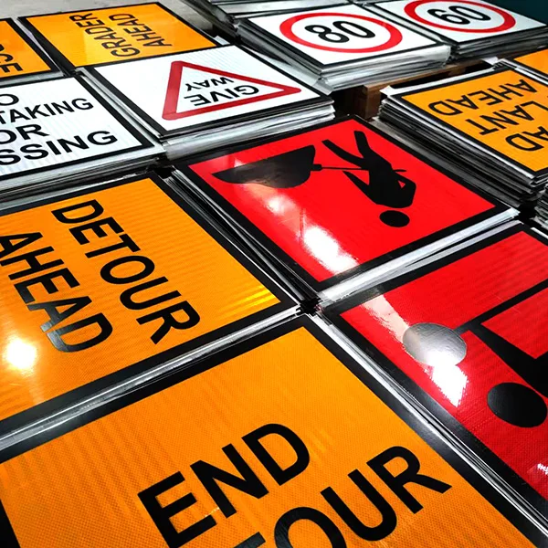 Custom Galvanized Steel U Channel Traffic Road Warning Sign