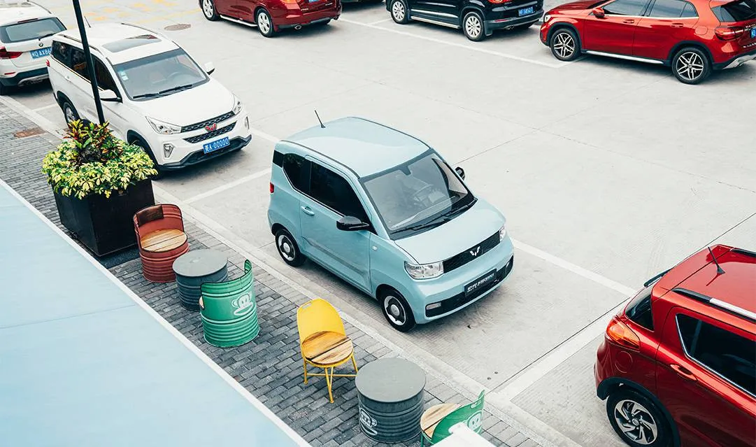 Wuling Hongguang Mini Ev 2wd Mini Pure Electric Car Small New Energy ...