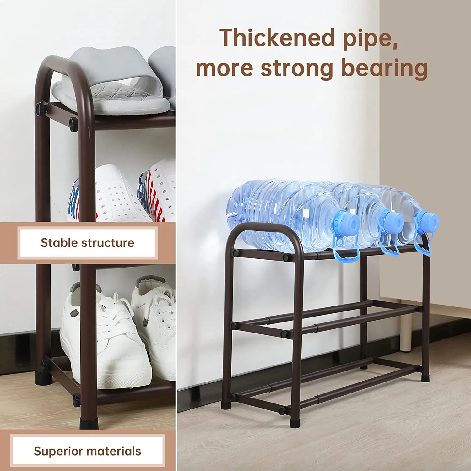Wholesale Heavy Duty 2 Tier Shoe Rack Storage Foldable Metal Shoe Rack ...