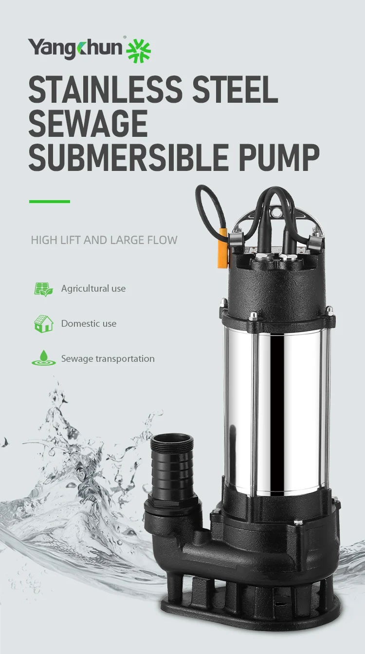 Small Portable Submersible Suction Sewage Water Pump For Dirty Water ...