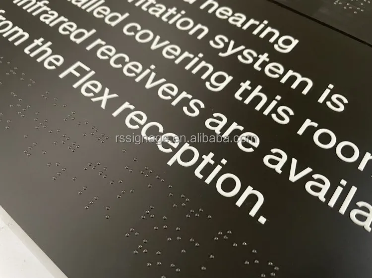 Custom Ada Braille Steel Plate Sign Building Door Room Wall Ada Braille ...