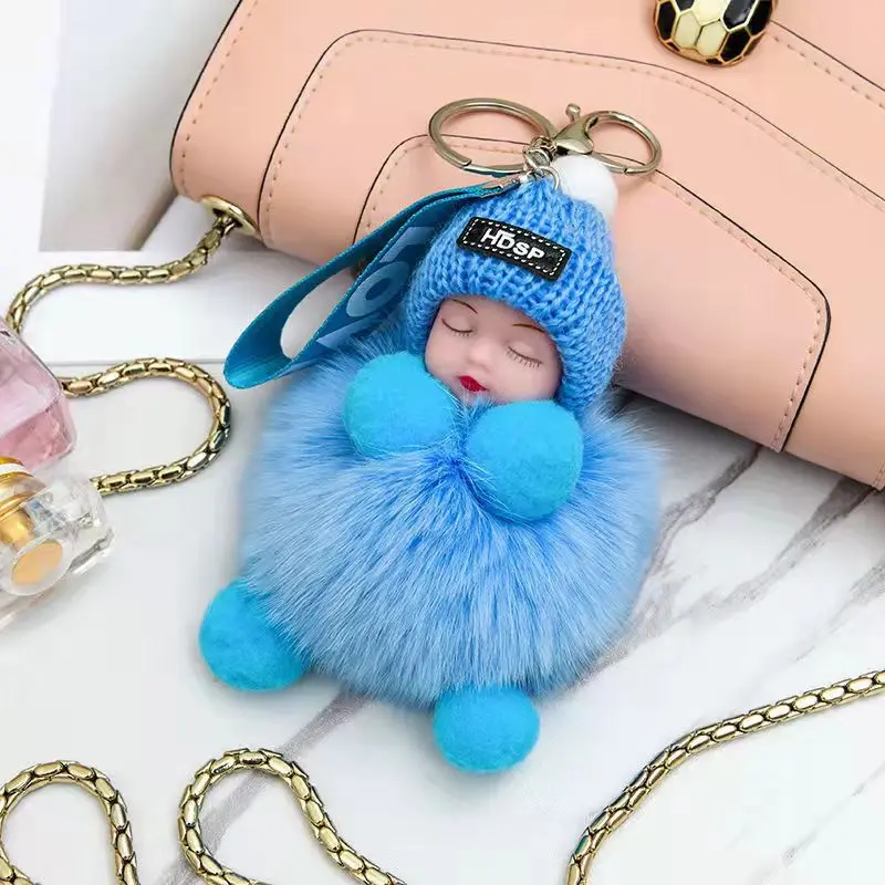 Kawaii Sleeping Baby Doll Plushie Keychain - Perfect Gift