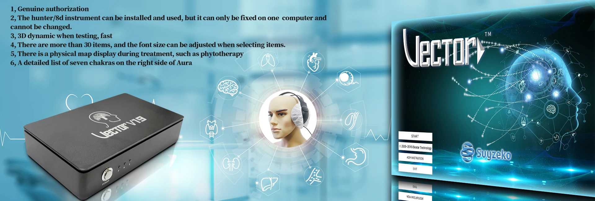 Portable Body Scanner - Biofeedback Health Analyzer