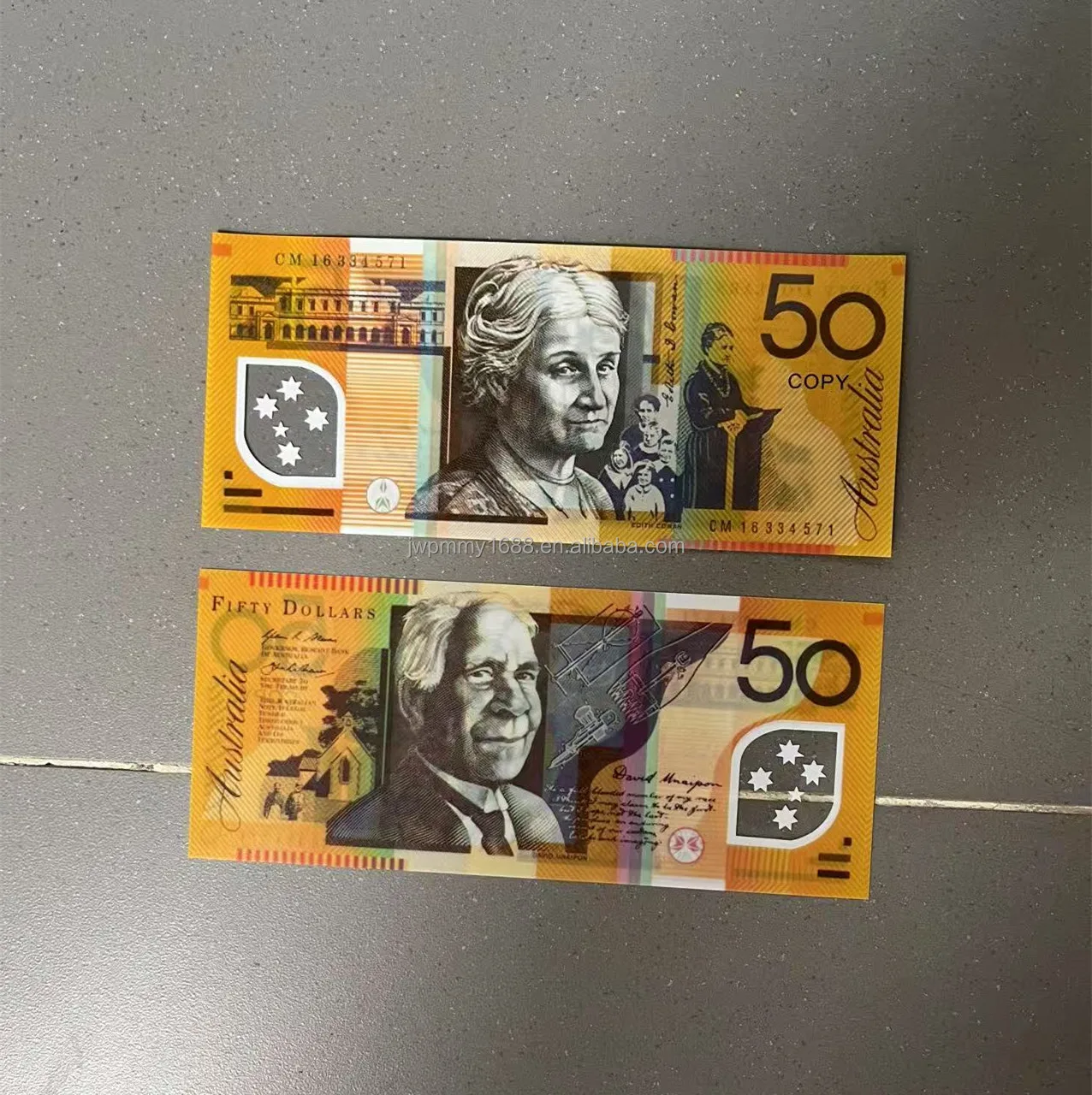 Transparent Polymer AUD Australian Prop Money Notes 20 50 100 Dollar ...