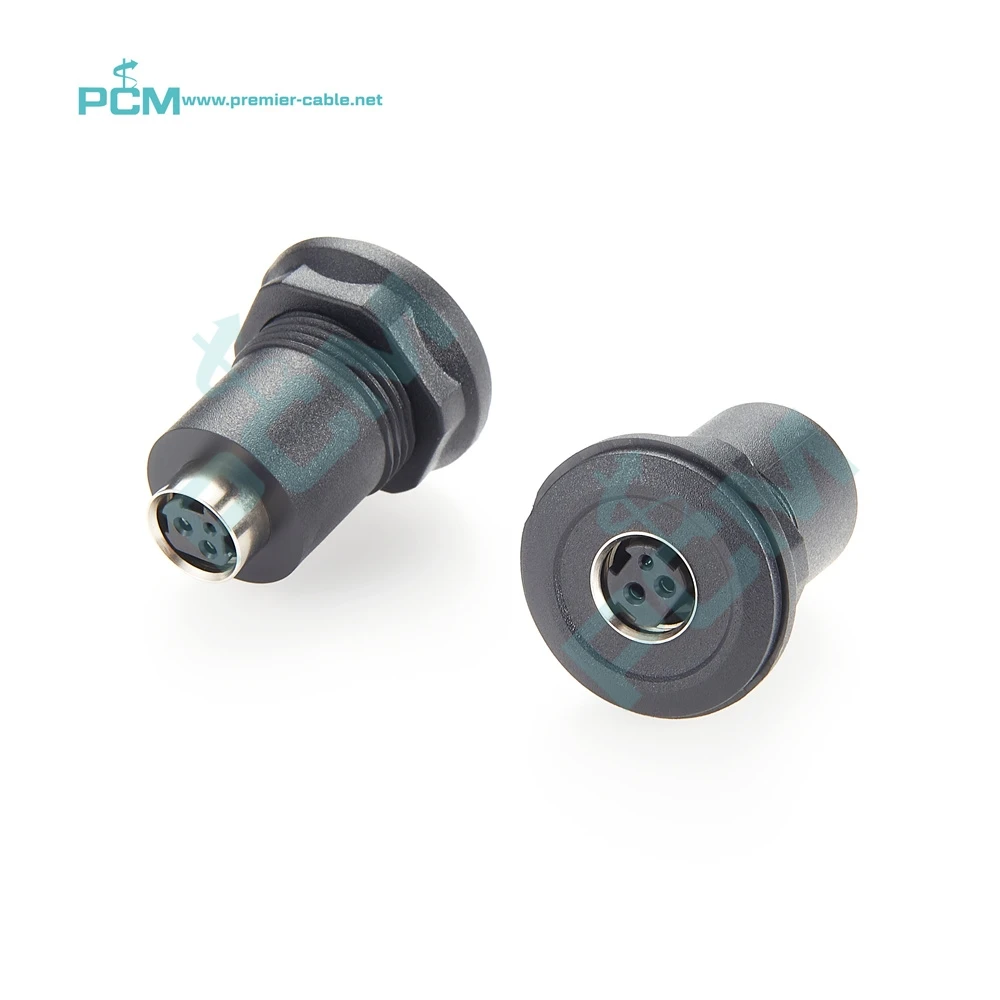 Power Din 3 Pin Female Audio Socket Round Panel Mount Av Adapter - Buy ...