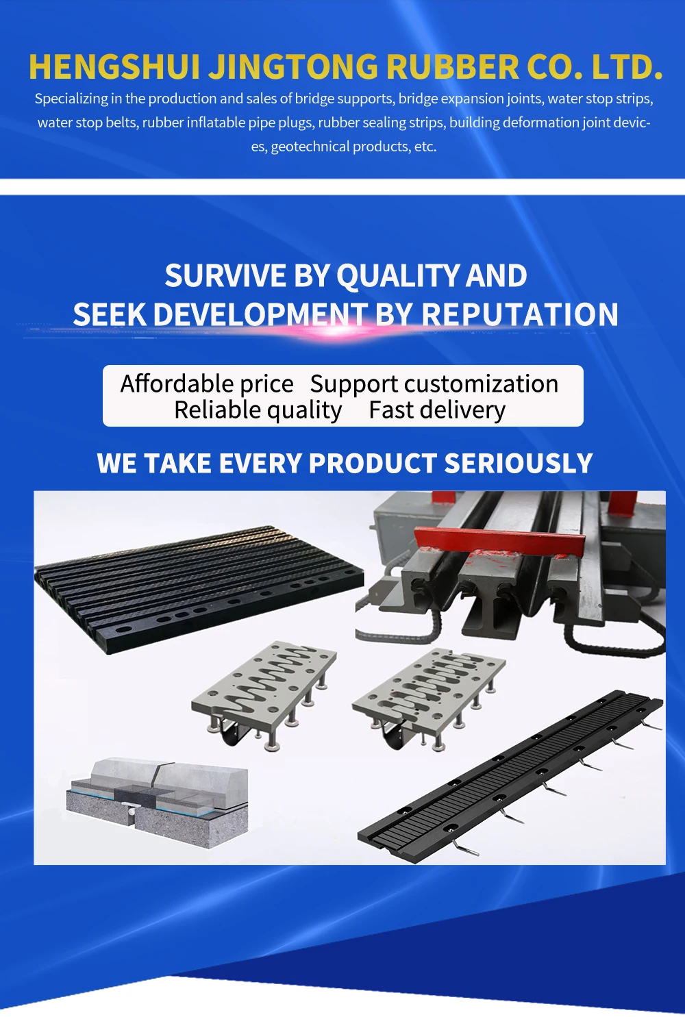 Bridge Rubber Expansion Joint Natural Rubber Bridge Expansion Joint ...