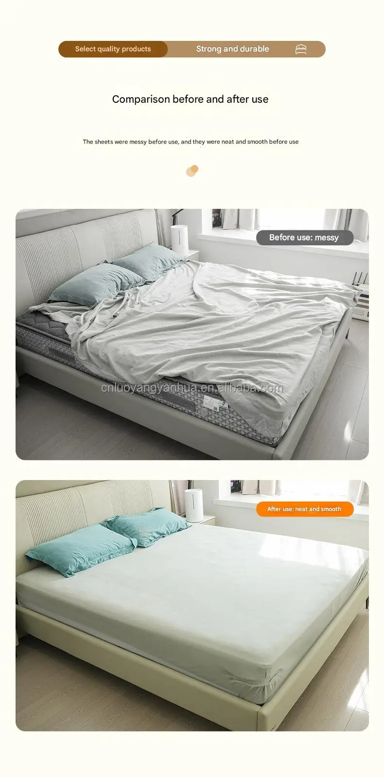 Fitted Sheet Keepers 4pcs Heavy-Duty Mattress Straps Bedsheet Corner ...