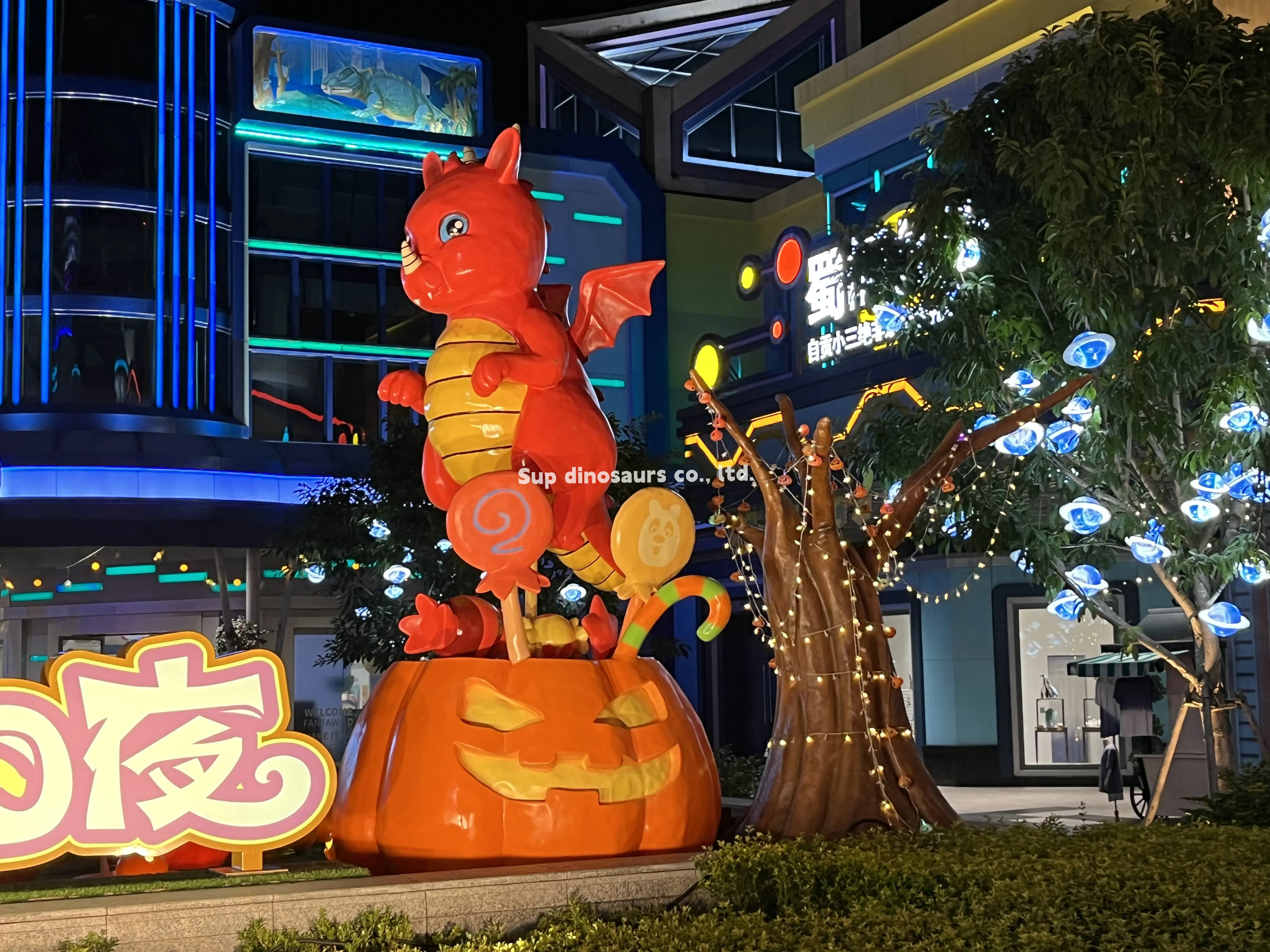 Customized Halloween Animatronic Models Fiberglass Dinosaurs - Buy ...