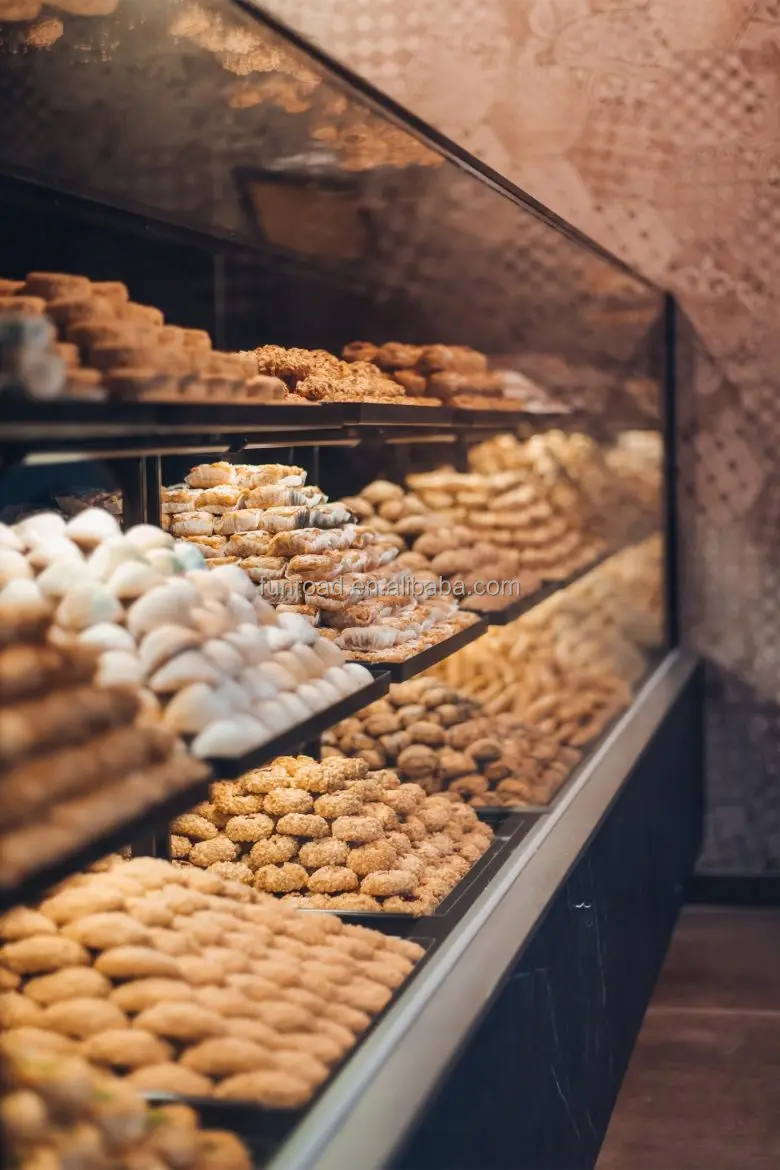 Durable Bakery Bread Display Showcase Varnish Surface Retail Shop ...