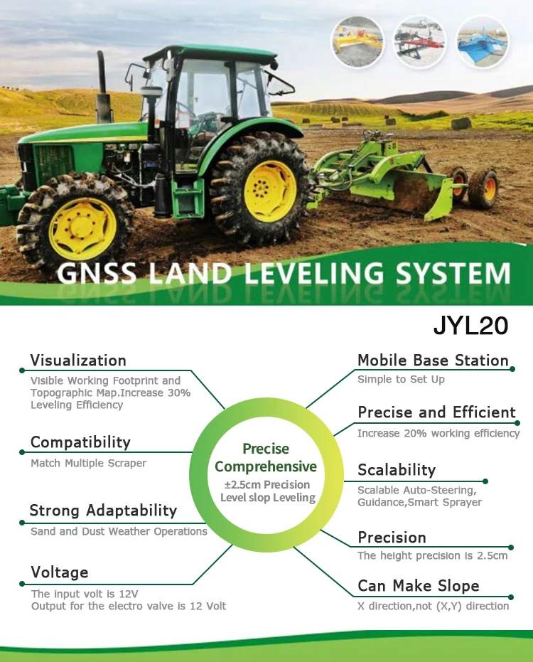 JYL20 GPS GNSS Land Leveling System for Tractor - Easy & Efficient