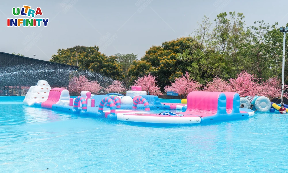 Inflatable Floating Obstacle Course Outdoor Water Park Giant Commercial ...
