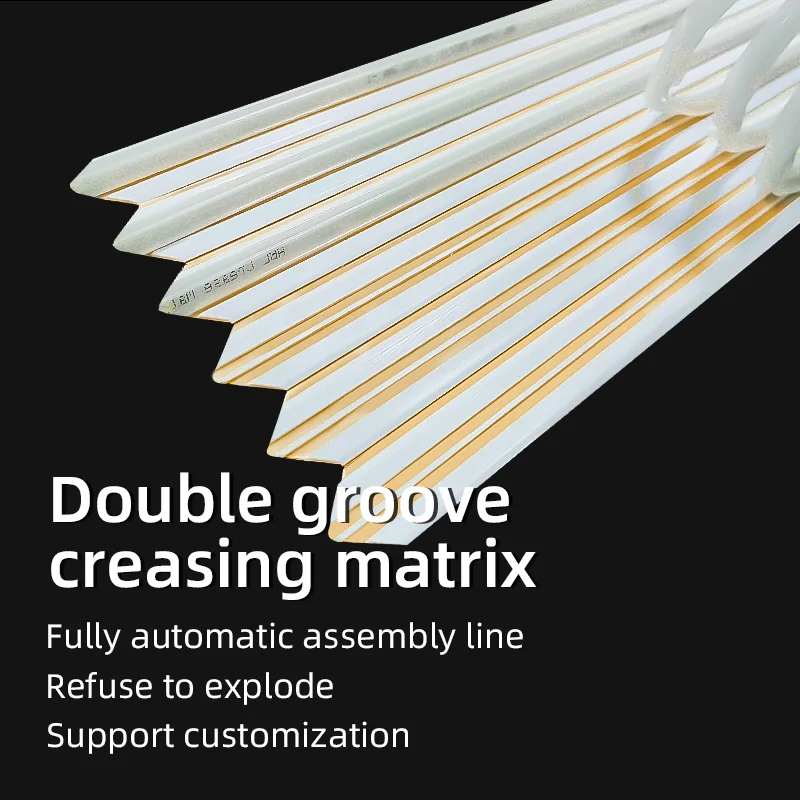 Factory Pvc Die Cutting Creasing Matrix Adhesive Plastic Double Channel ...