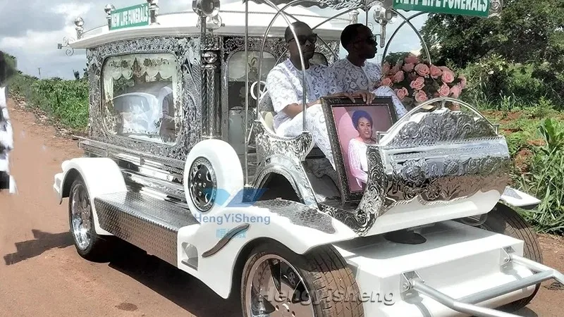 Carriage Silver Glass Covered Coffin Horse Carriage Luxury Silver ...