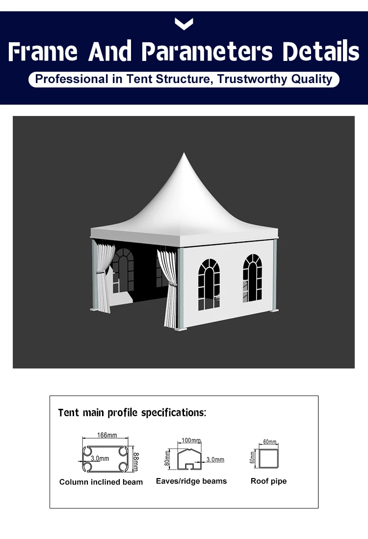 10x10m European-style Pagoda Tent Outdoor Exhibition Canopy Party ...