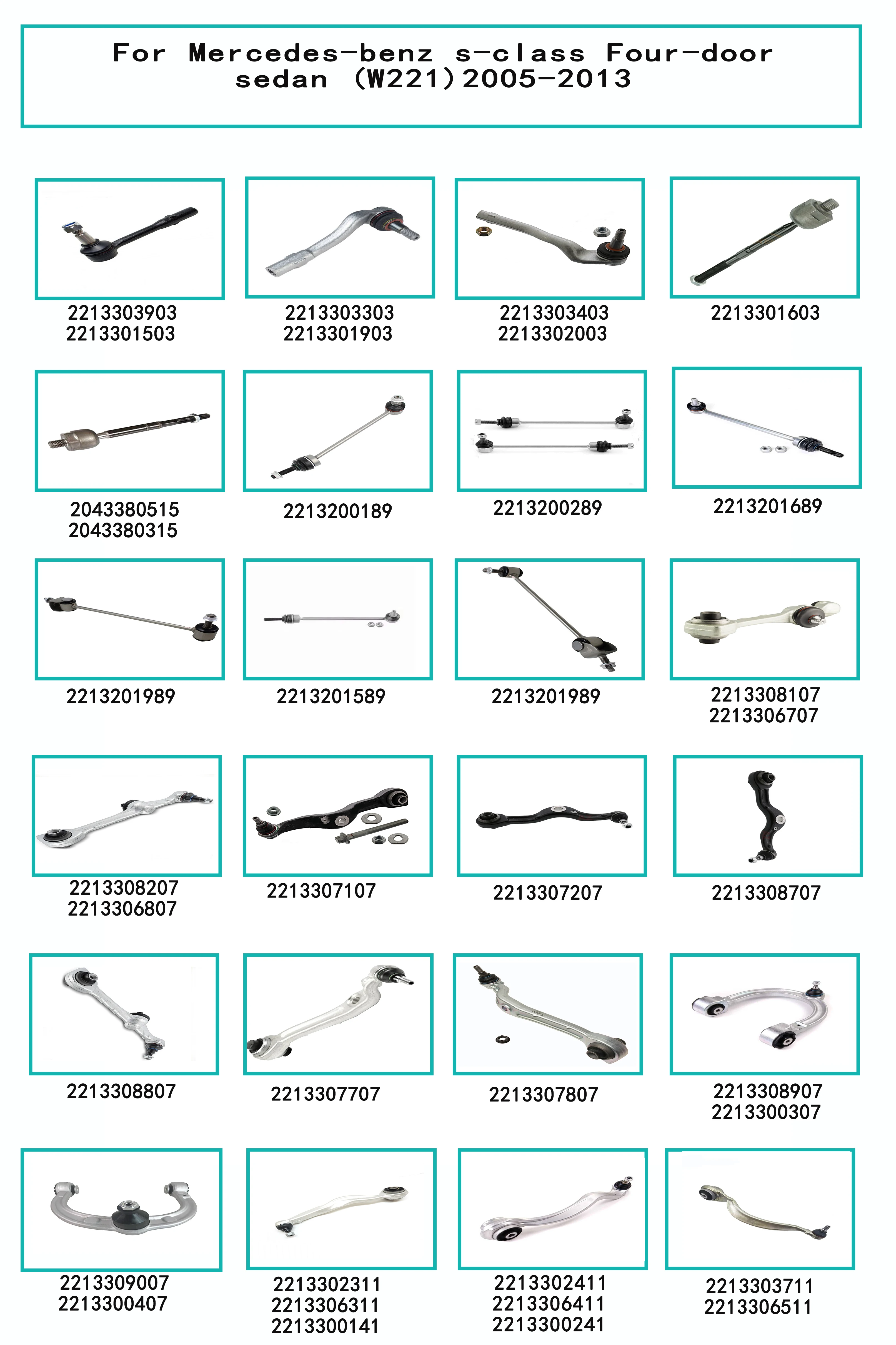 Auto Parts Front Lower Right Control Straight Arm Assembly for Mercedes ...