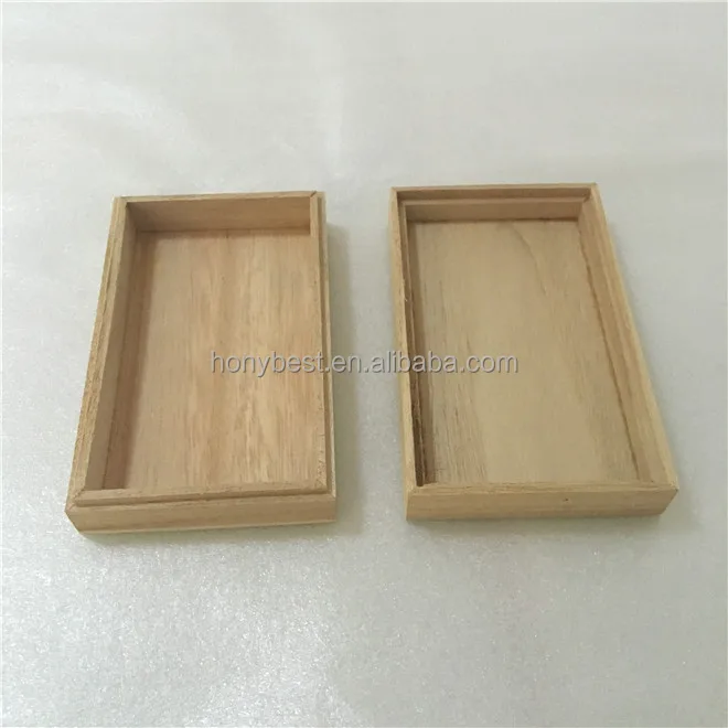 Custom Unfinished Paulownia Wood Boxes for Crafts & Gifts