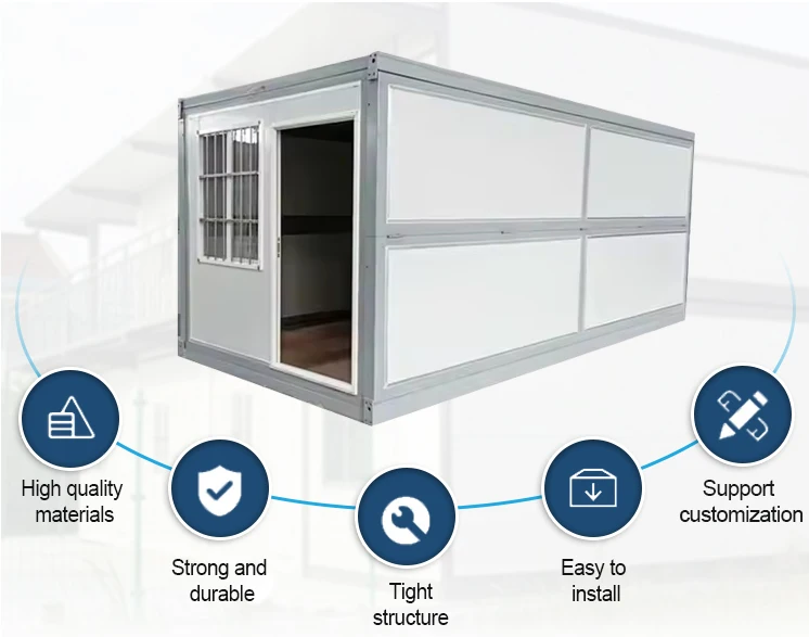 Home Office Room Foldout 20ft Prefab Houses Foldable 3 Rooms Mobile ...