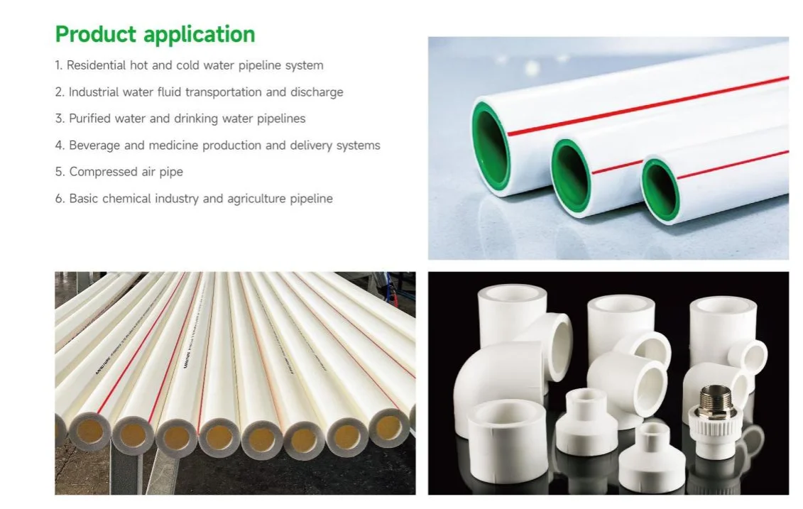 Hot Water and Building Construction 8 Inch Ppr Pipe Ppr Pn20 Pn25 Dn32 ...