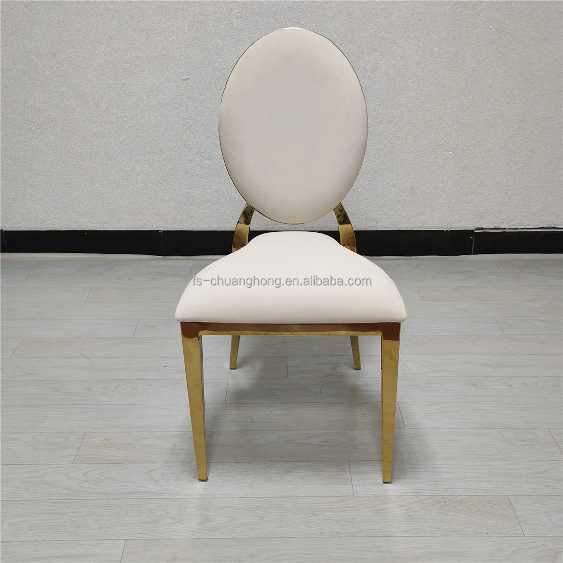 HC-SS26-12 Modern Stacking Cream Padded Hotel Chairs