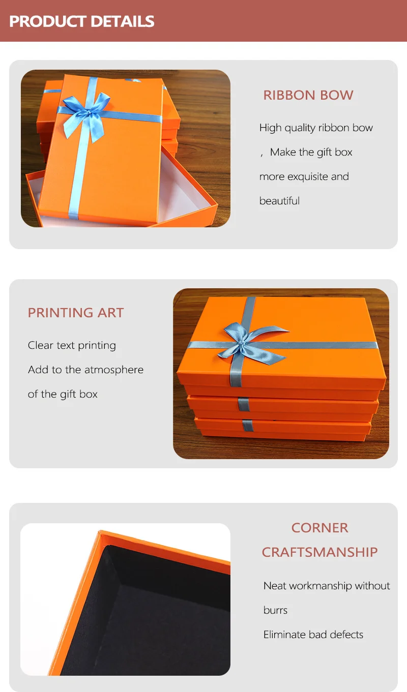 Custom Color Luxury Rigid Rectangular Cardboard Bow Packaging Boxes ...