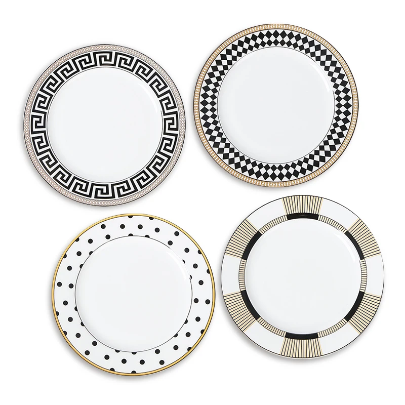 New Design Dinner Set of Dishes Ceramic Plate Colored Glazed Ceramic ...