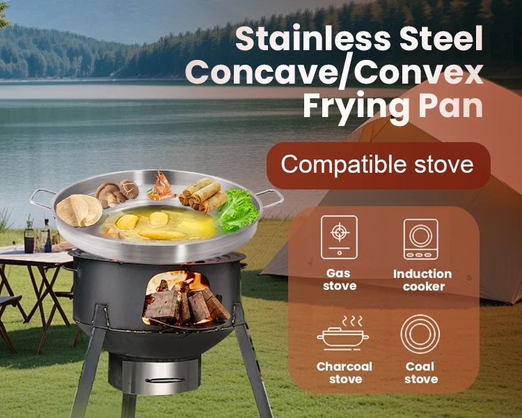 DaoSheng High Quality Mexican Style Stainless Steel Round Convex Grill ...